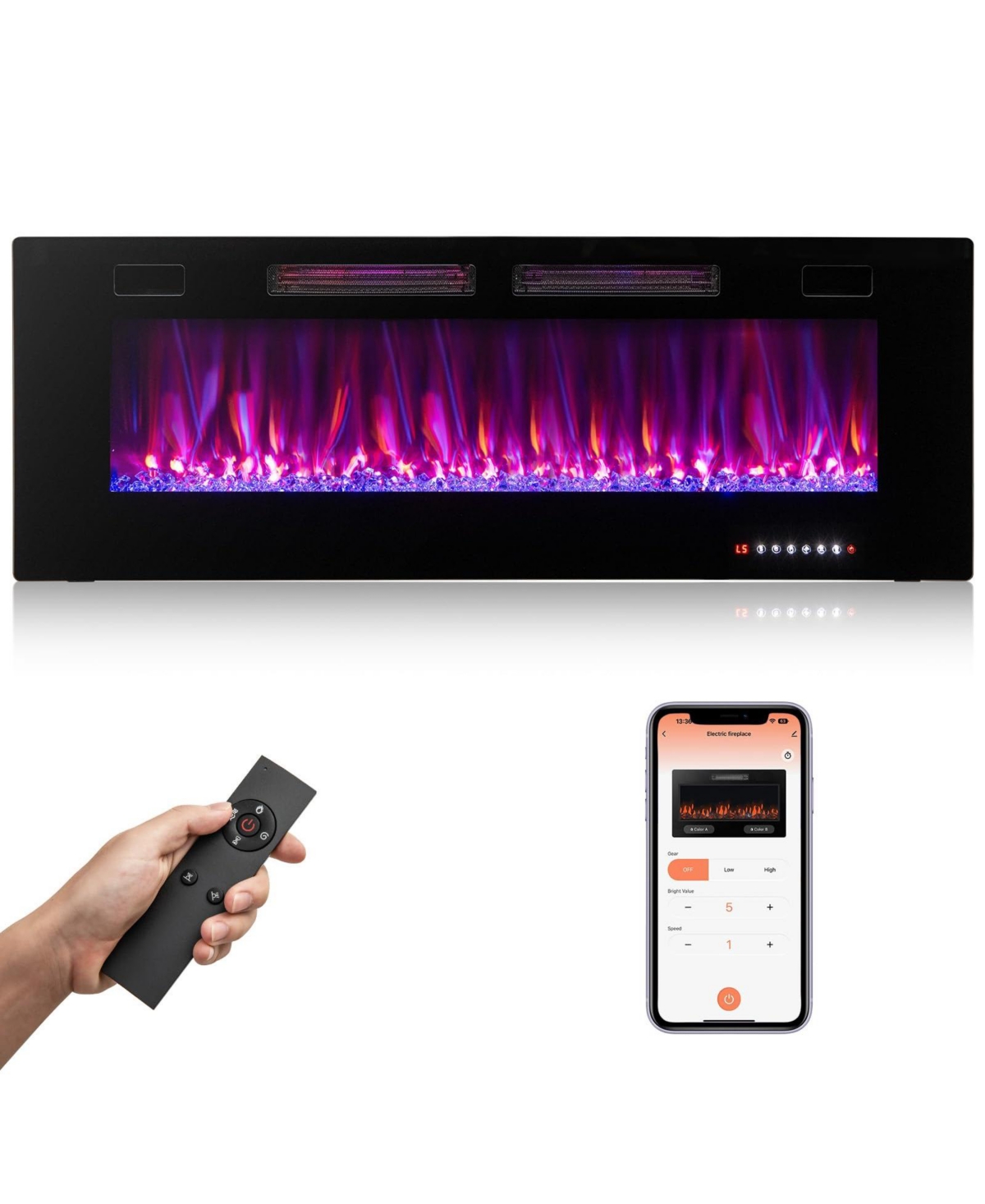Click here for Ecooso 50 Inch Ultra-Thin Electric Fireplace with... prices