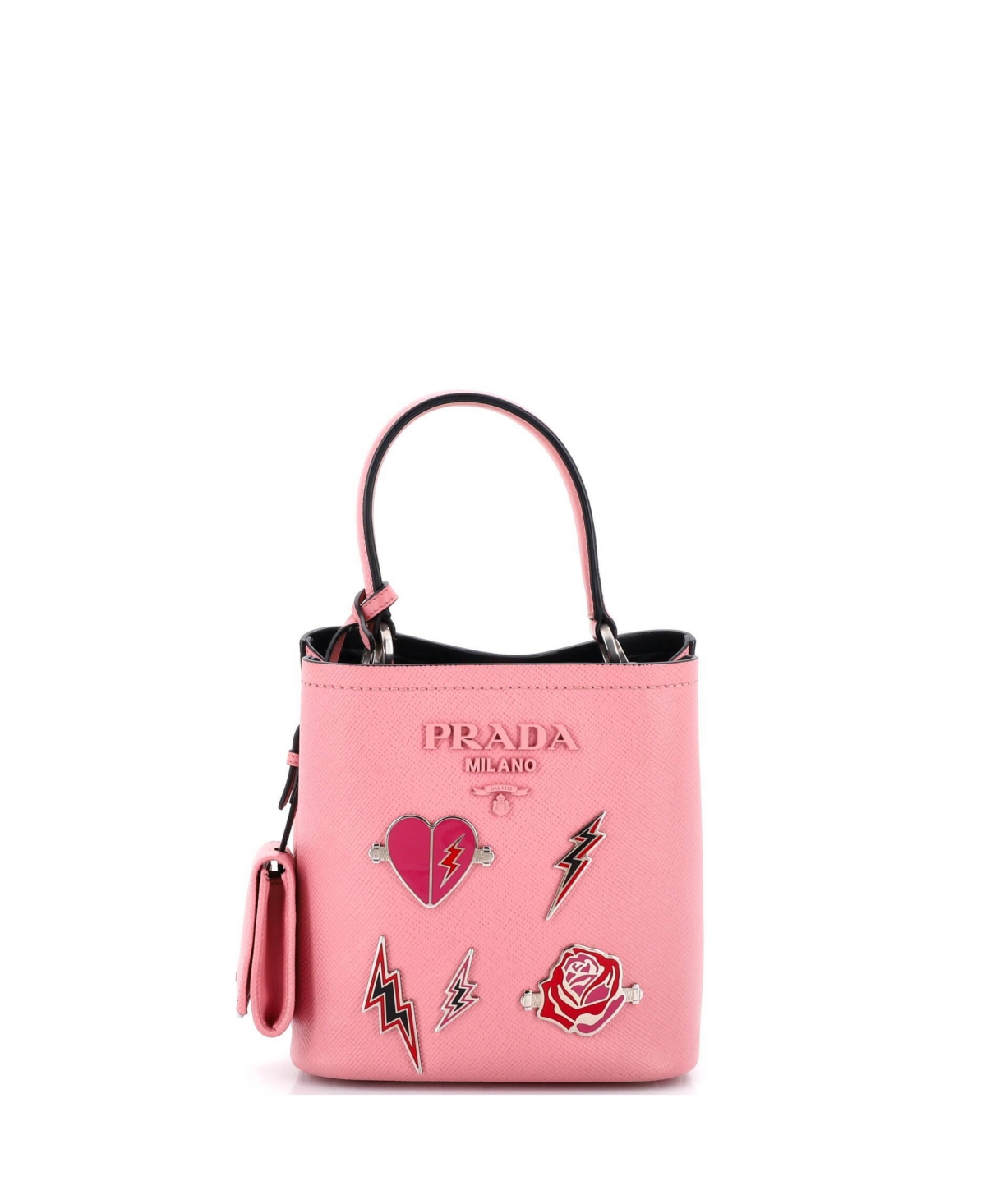 Click here for Pre-Owned Prada Small Panier Bucket Bag Embellishe... prices