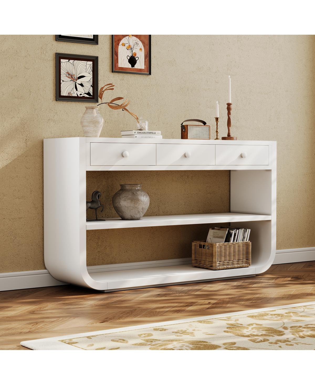 Click here for Streamdale Furniture Modern Curved Console Table w... prices