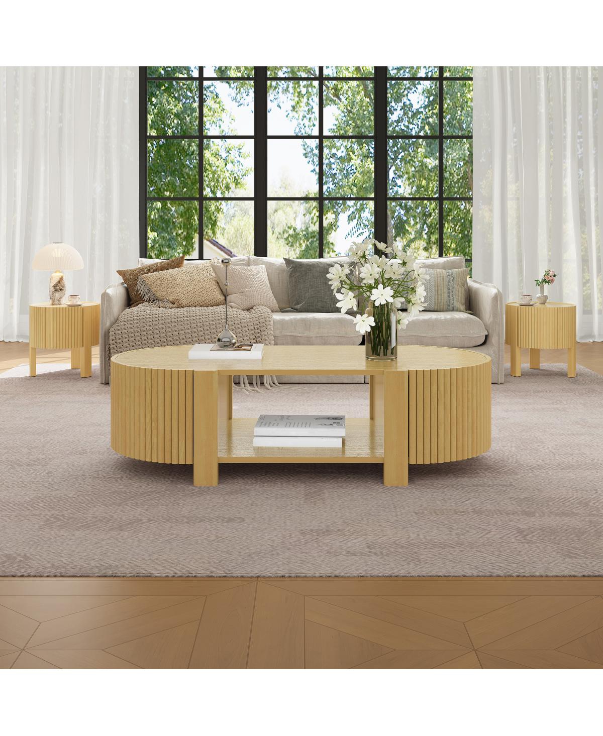 Click here for Streamdale Furniture 3-Piece Solid Rubberwood Coff... prices