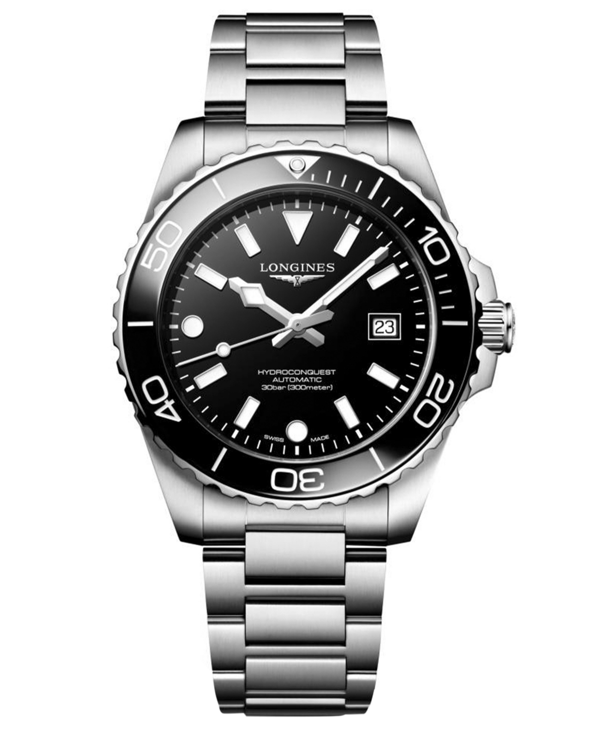 Click here for Longines Mens HydroConquest Silver Stainless Steel... prices