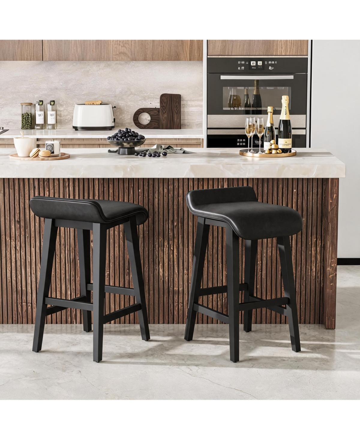Click here for homfan Set of 2/4 Counter Height Bar Stools  Wood... prices