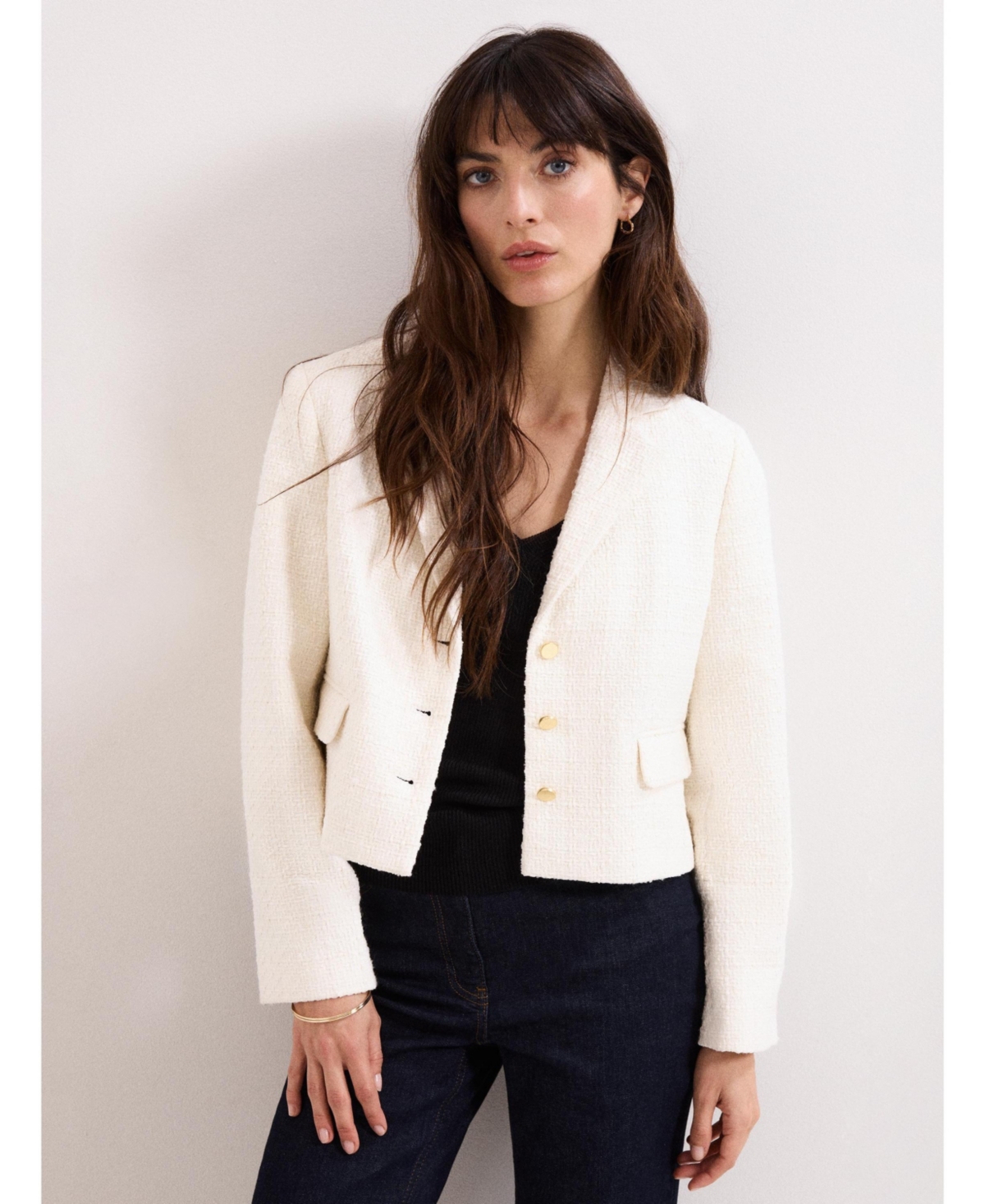 Click here for Phase Eight Womens Adria Cropped Textured Jacket B... prices