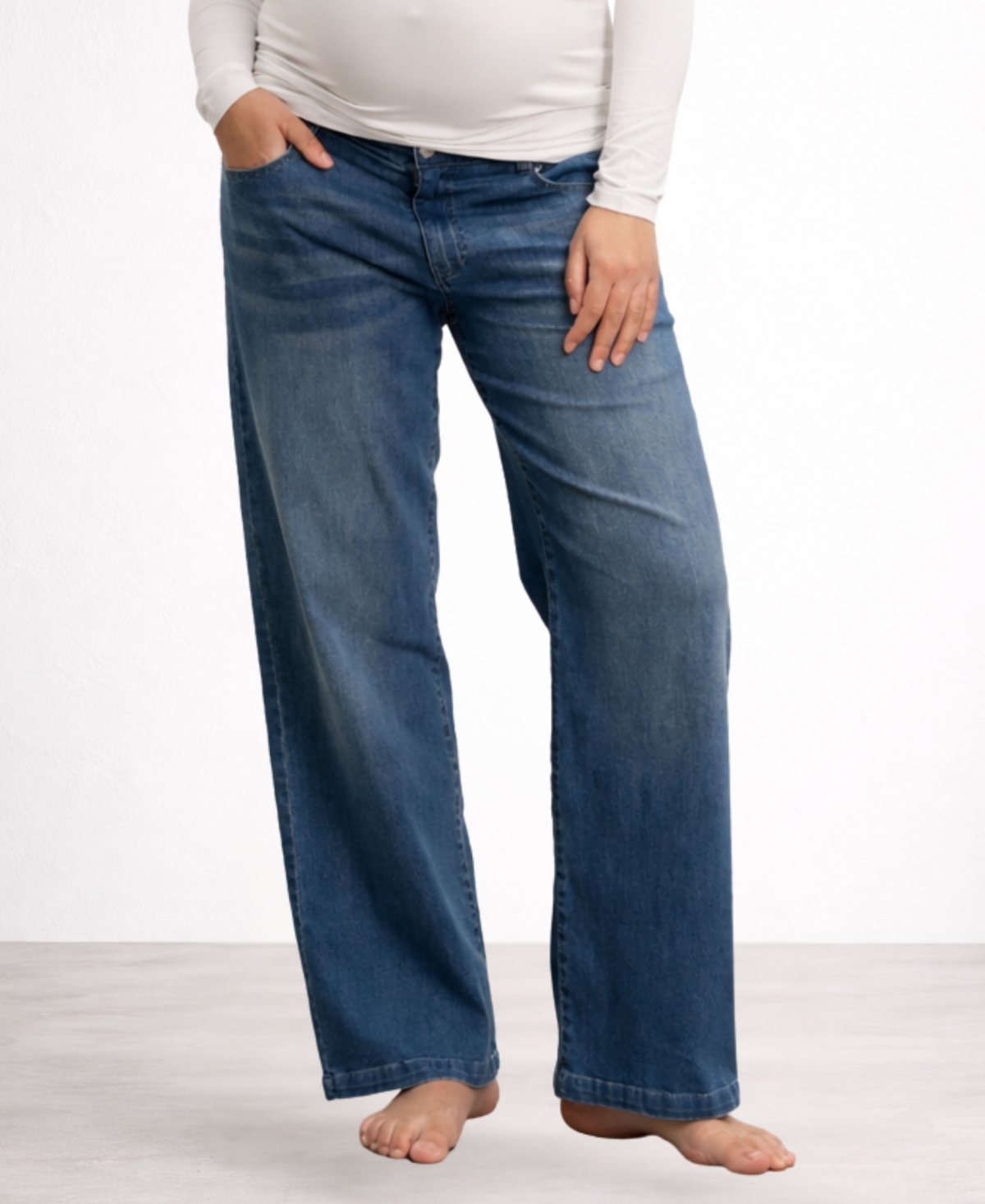 Click here for Nom Maternity Maternity Slouch Under the Belly Den... prices