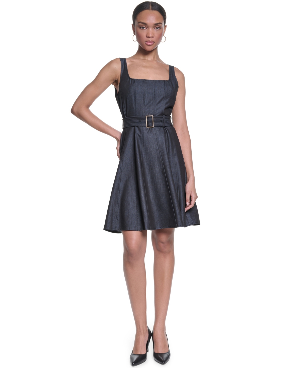Click here for Karl Lagerfeld Paris Womens Square Neck Dress - In... prices