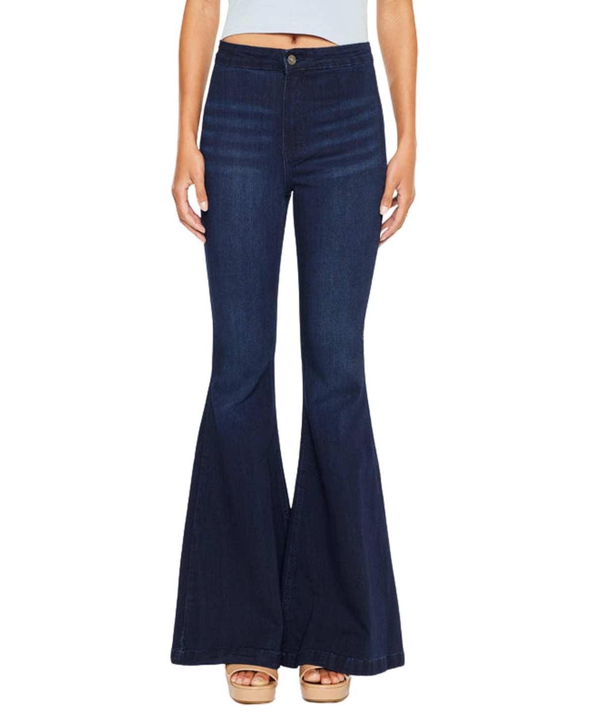 Click here for KanCan Womens Jainey High Rise Flare Jeans - Dark... prices