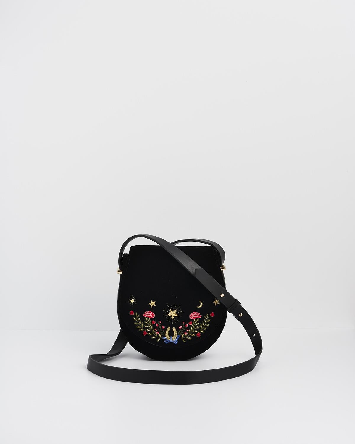 Click here for Fable England Womens Kate Celestial Velvet Embroid... prices