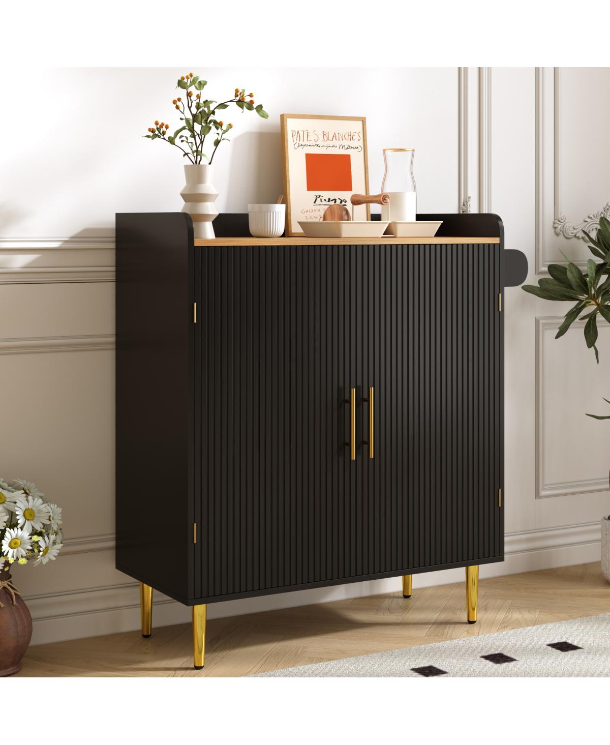 Click here for Streamdale Furniture Modern Fluted Coffee Bar Cabi... prices