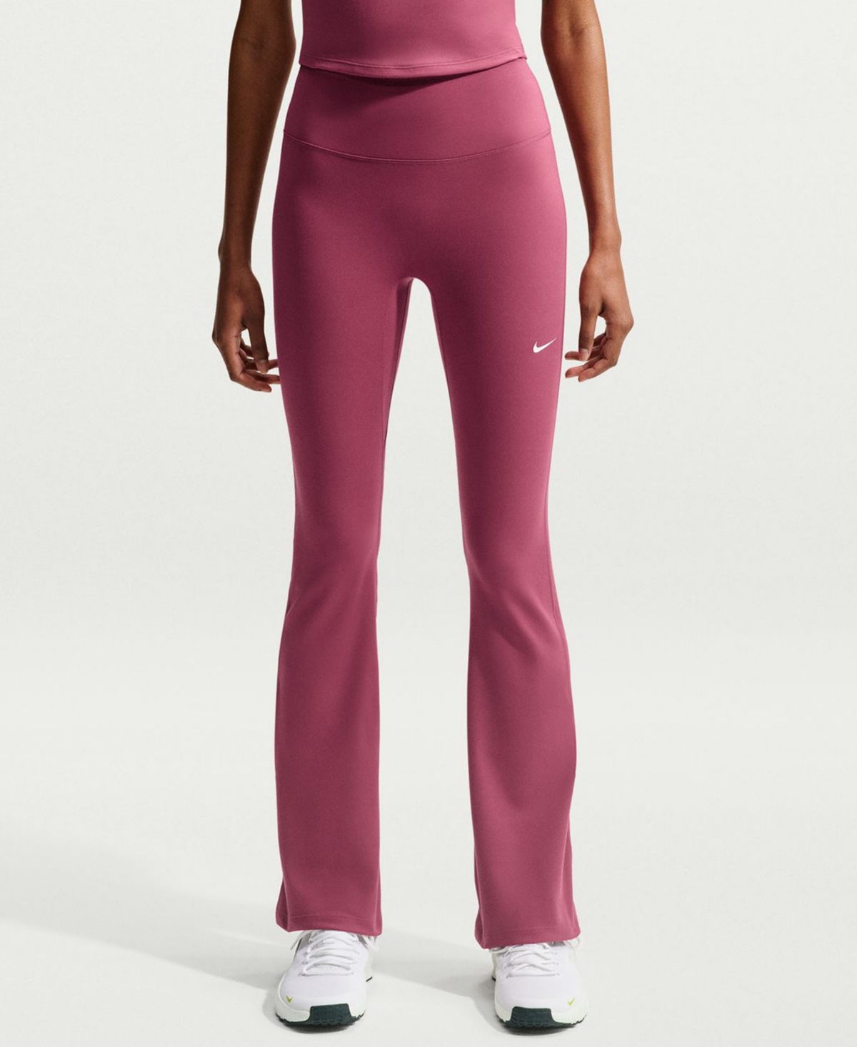 Click here for Nike Womens High-Waisted Flared Leggings - Pink Sm... prices