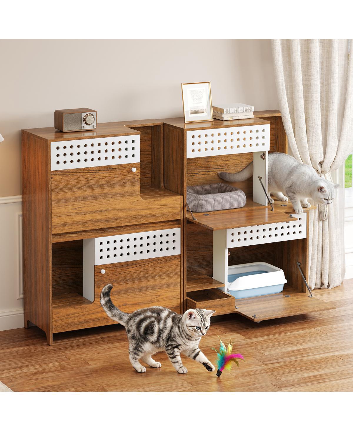 Click here for Streamdale Furniture 2-in-1 Modern Cat Litter Box... prices