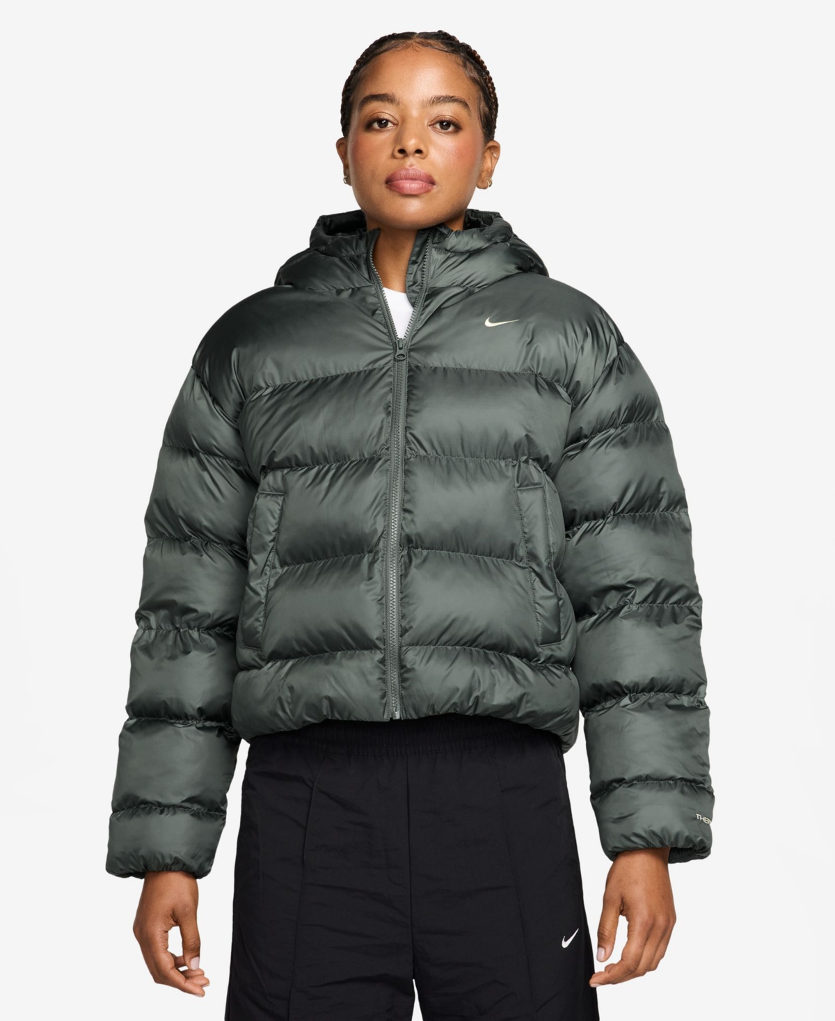 Click here for Nike Womens Hooded Therma-fit Puffer Jacket - Camo... prices