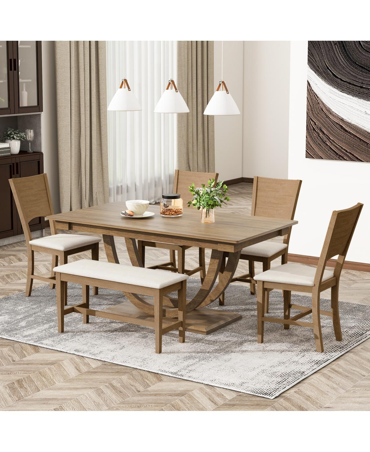 Click here for Streamdale Furniture 6 Piece Wood Half Round Dinin... prices