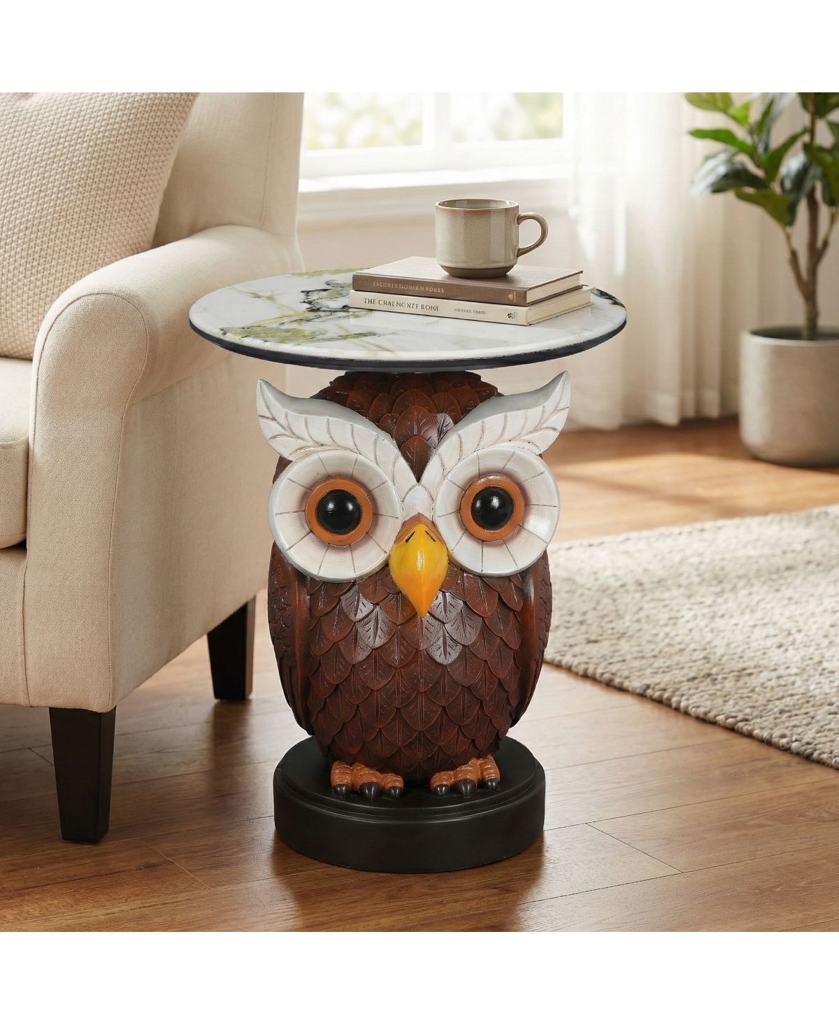 Click here for Streamdale Furniture Owl Accent Table Animal Statu... prices