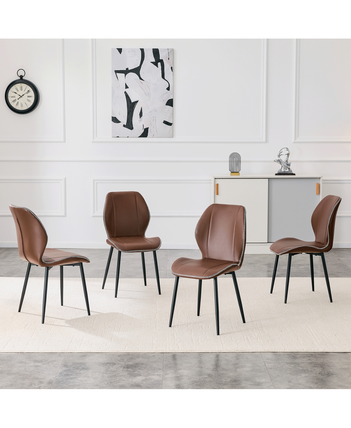 Click here for Streamdale FurnitureLuxury Pu Leather Dining Chair... prices