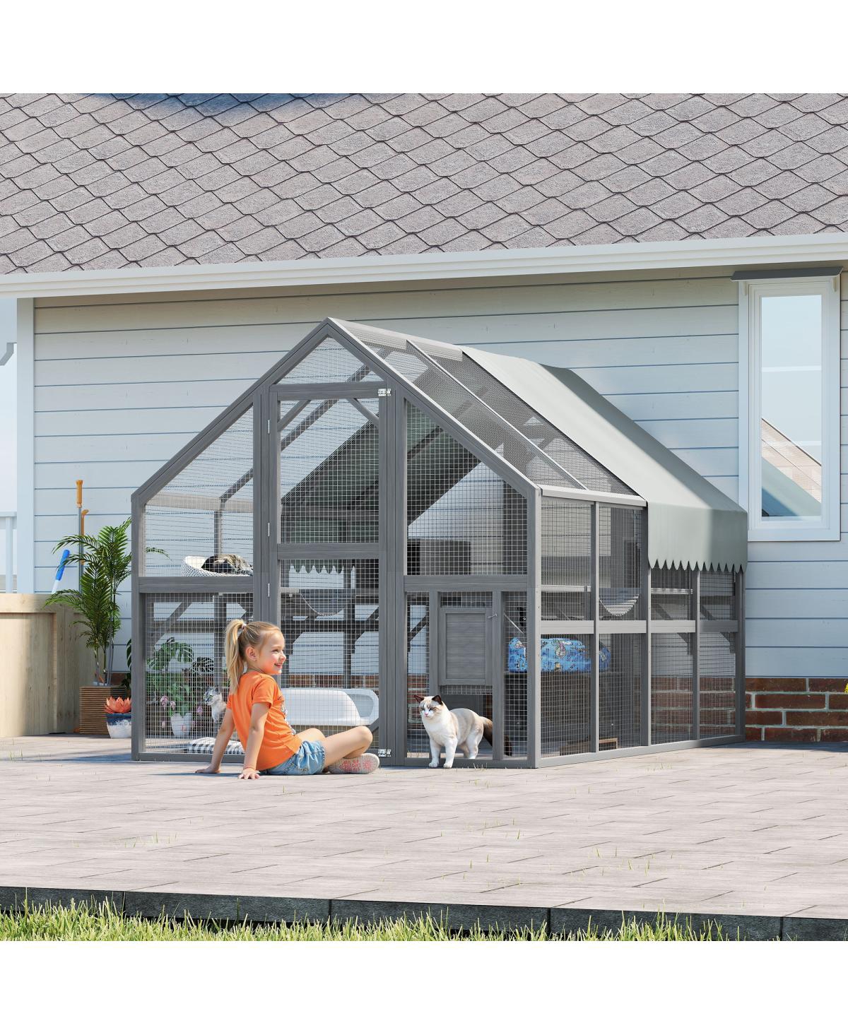 Click here for Streamdale Furniture Large Wooden Outdoor Cat Encl... prices
