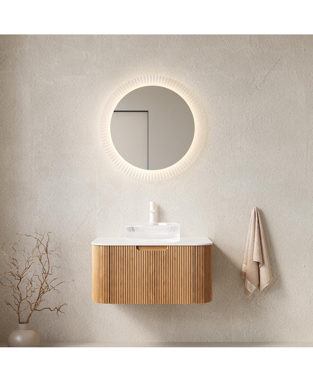 Click here for Sillysis Wall Mounted Bathroom Vanity with Crystal... prices