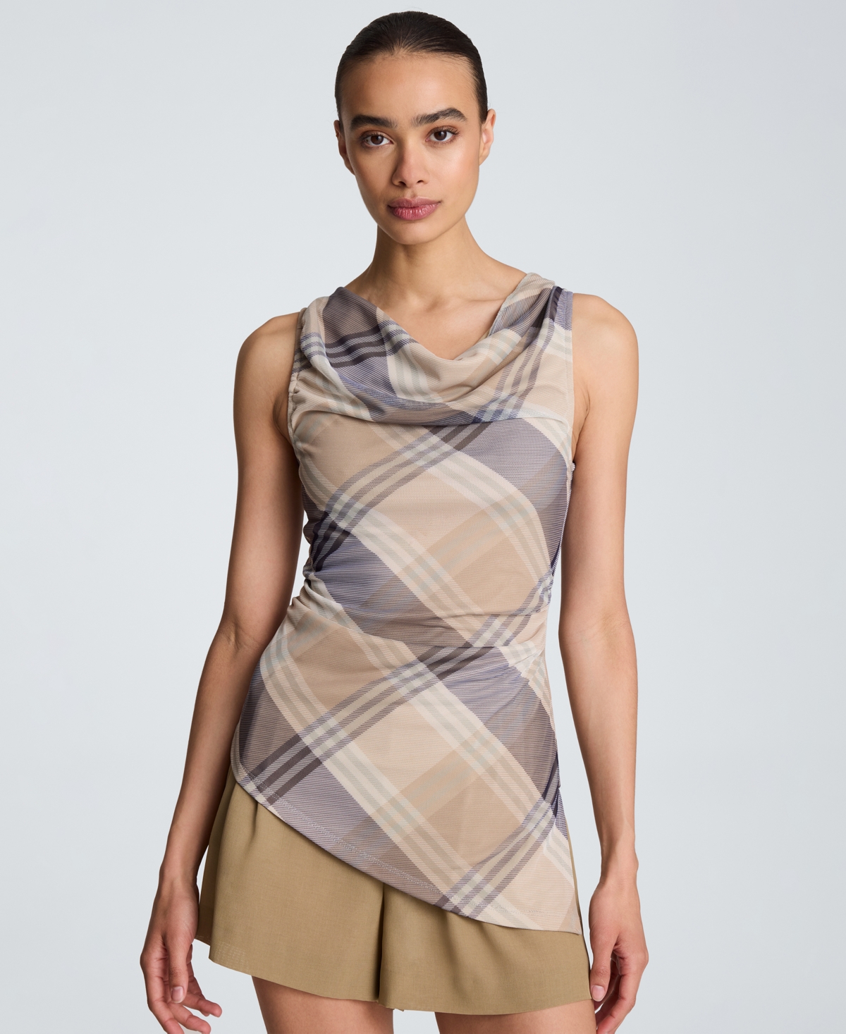 Click here for Kenneth Cole Womens Cowl Neck Asymmetric Top - Saf... prices