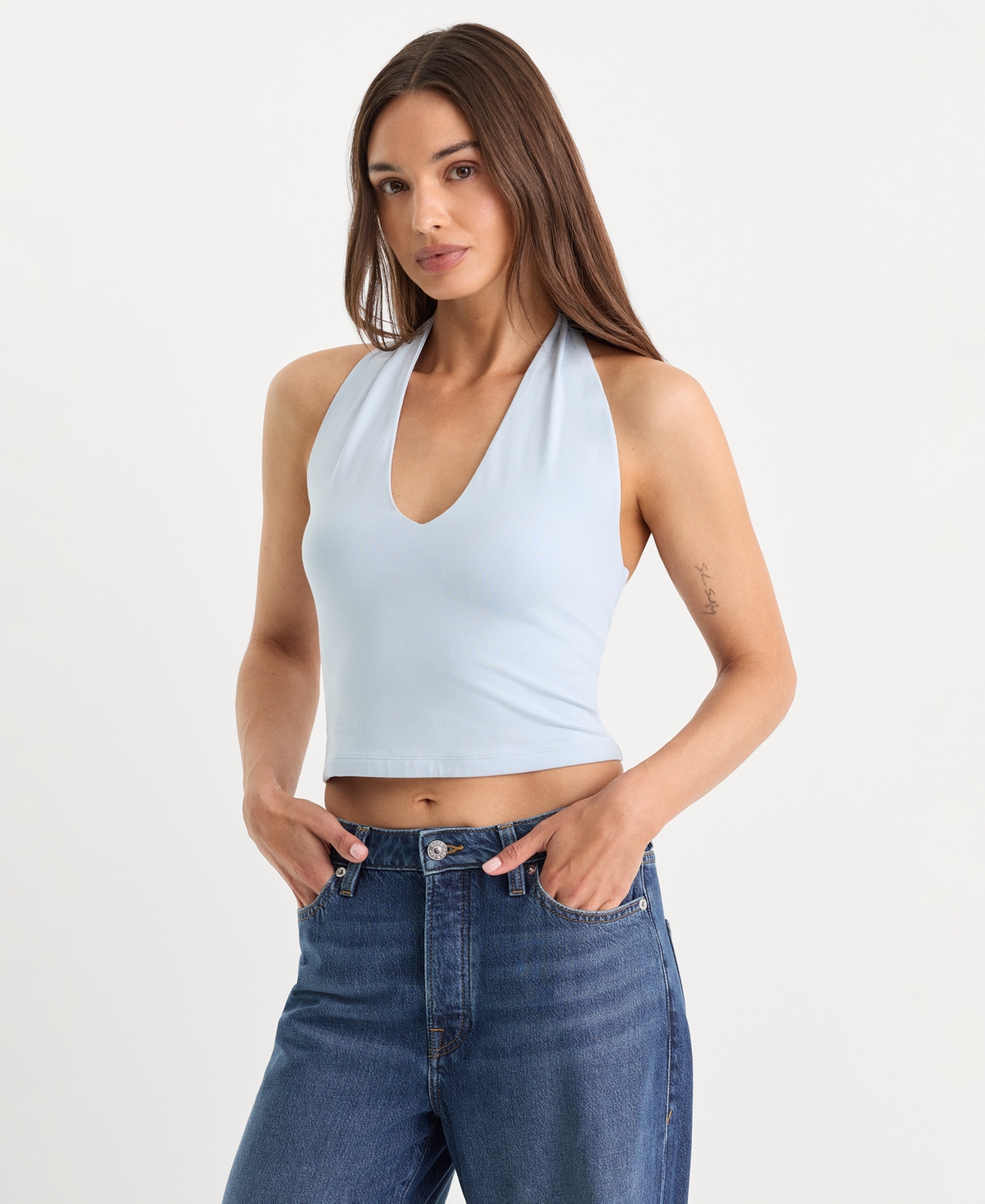 Click here for Good American Womens Halter Neck Sleeveless Top  R... prices