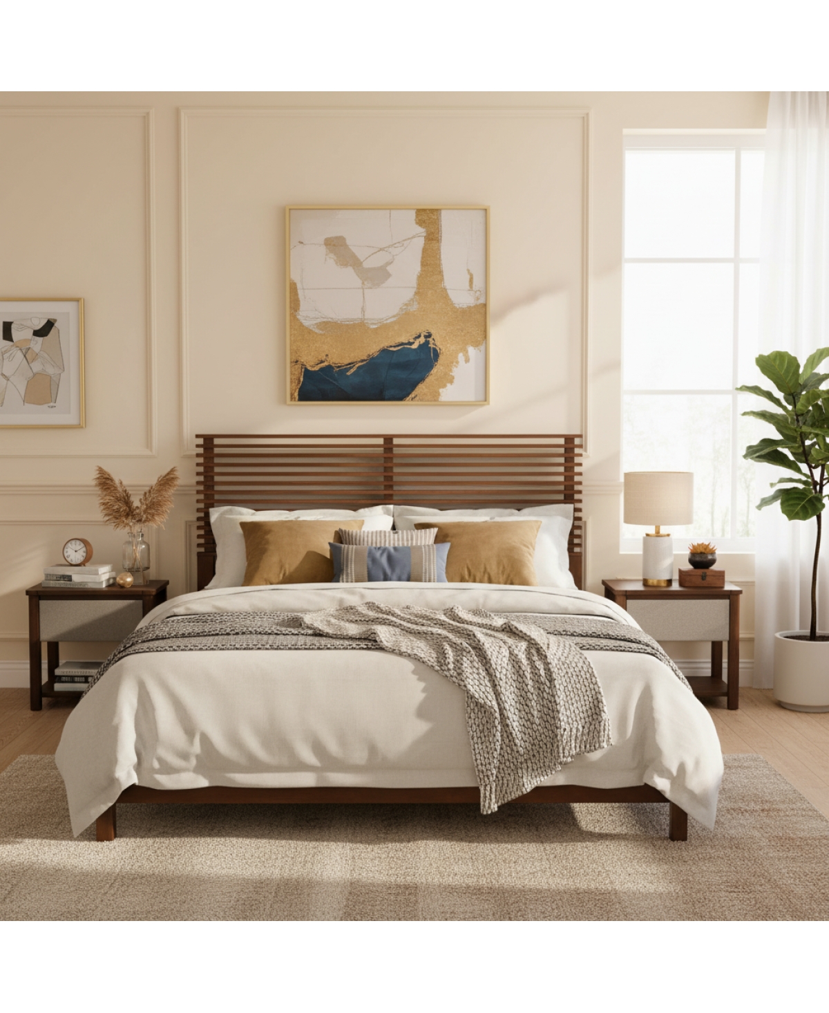 Click here for Streamdale Furniture Premium Solid Wood King Bed F... prices