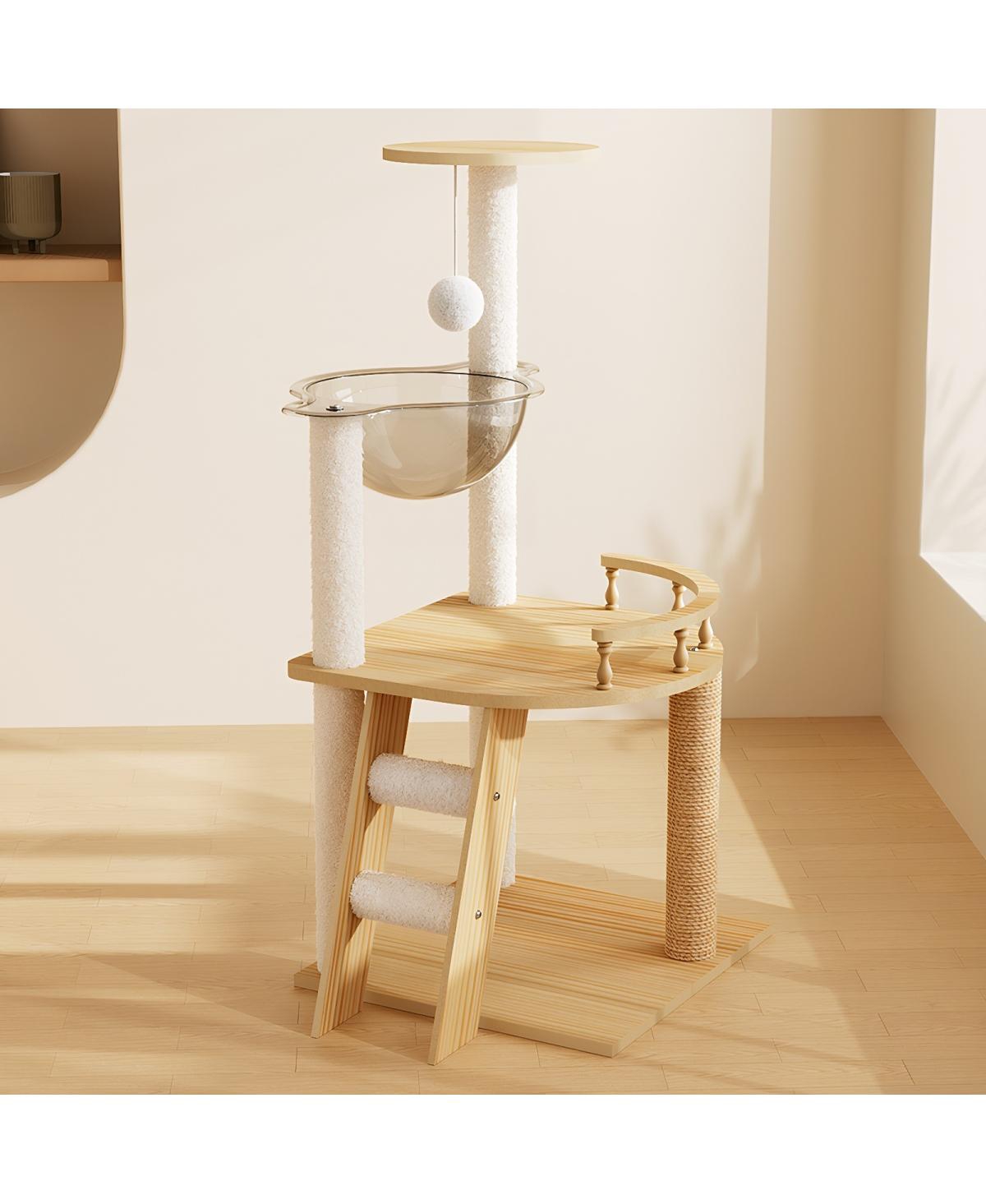 Click here for Streamdale Furniture 41.3 Modern Wood Cat Tree Wit... prices