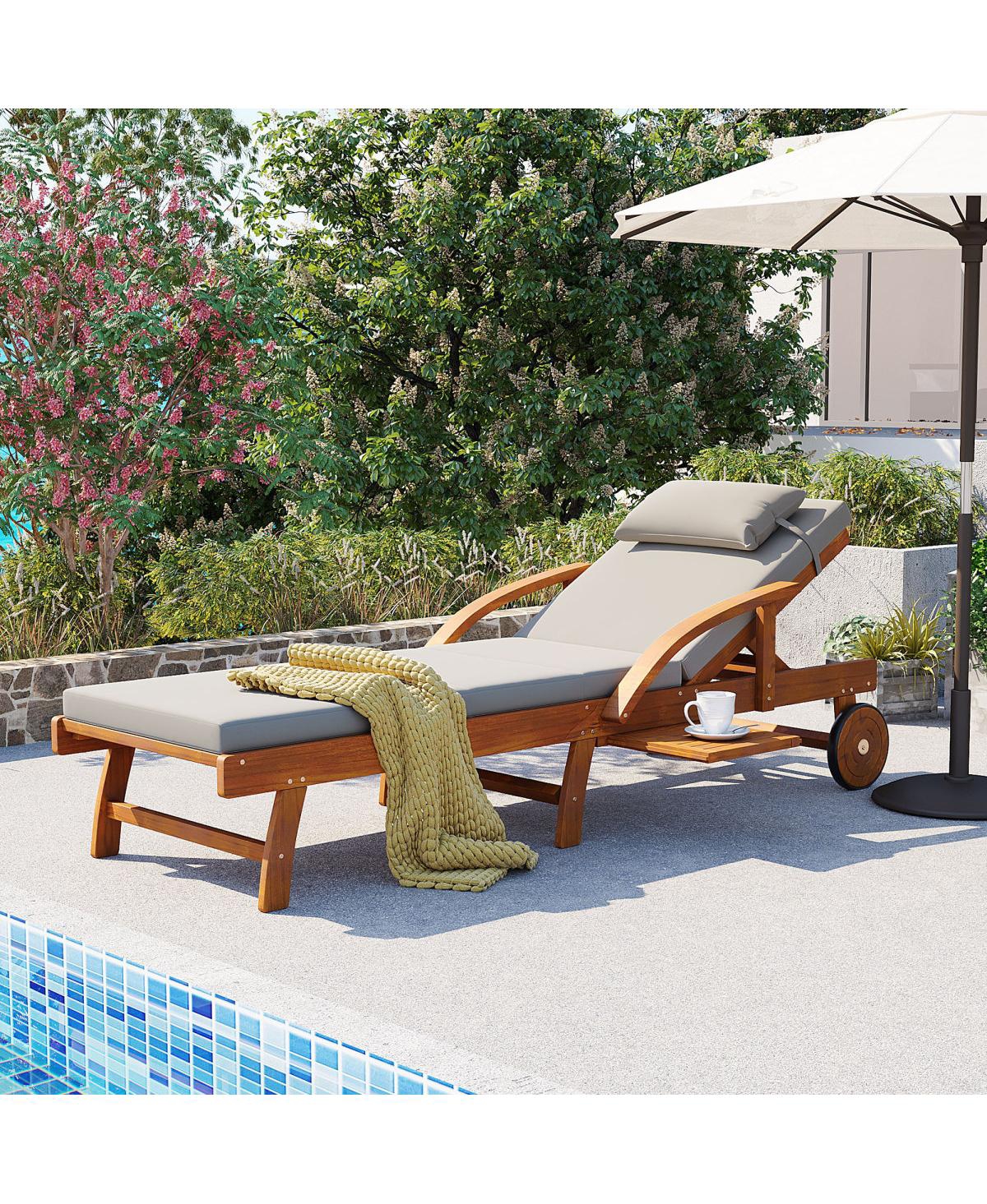 Click here for Streamdale Furniture 77.5 Adjustable Acacia Wood O... prices