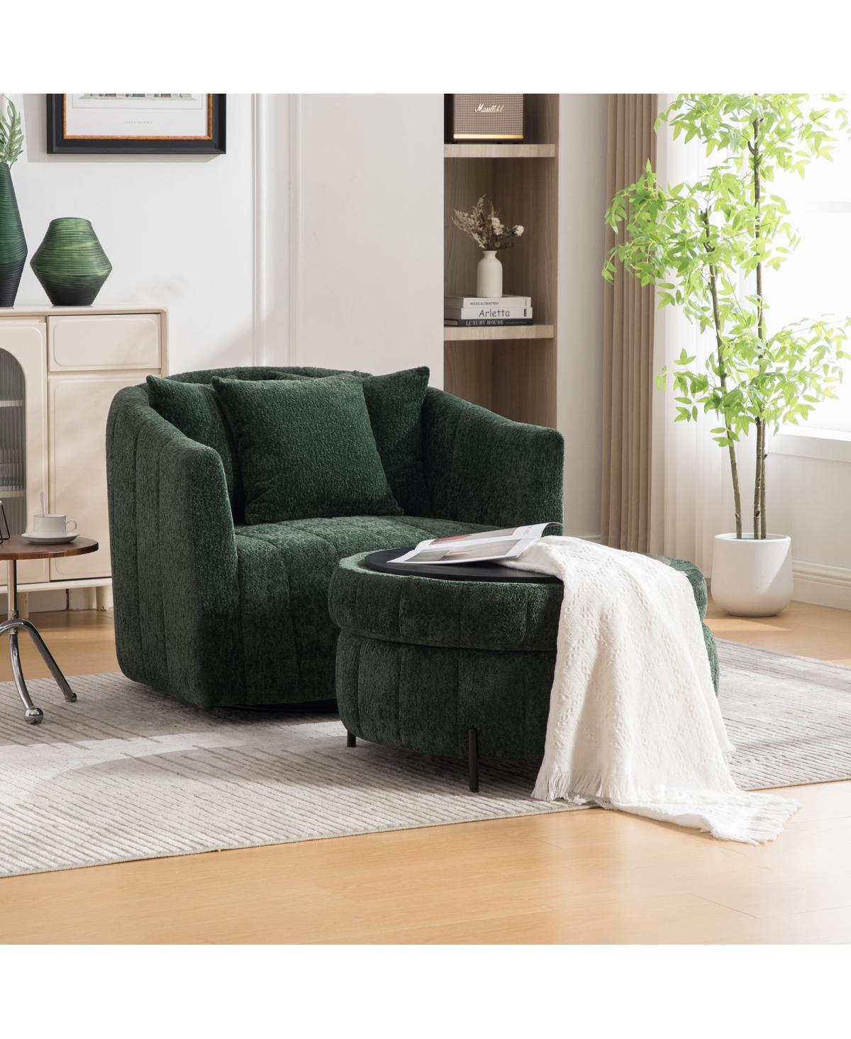 Click here for Streamdale Swivel Barrel Chair and Half with Stora... prices