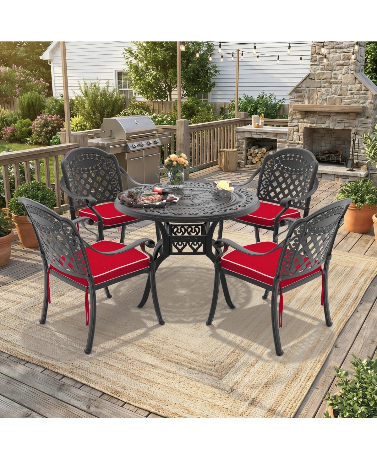 Click here for Streamdale Furniture 5-Piece Cast Aluminum Patio F... prices