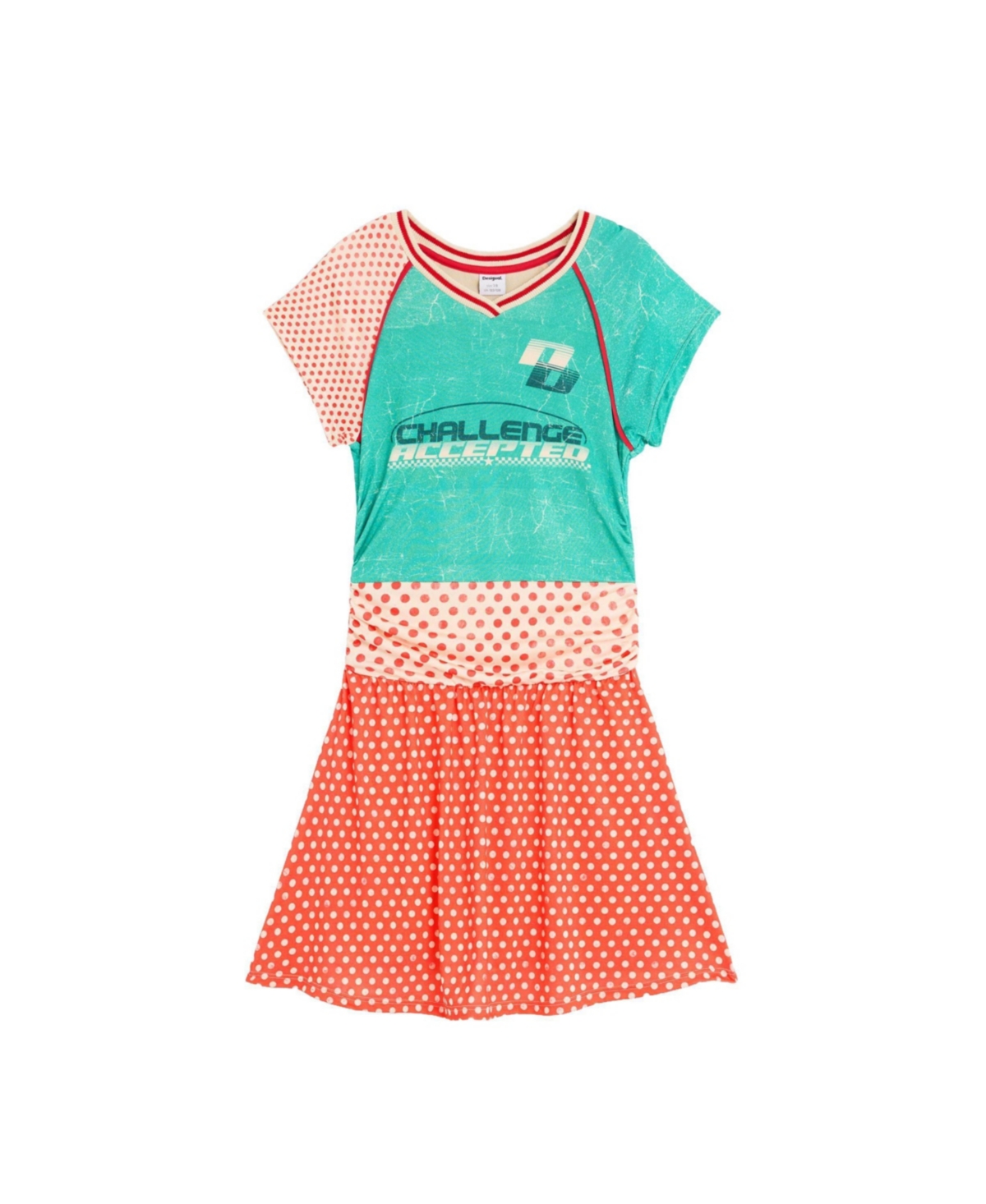 Click here for Desigual Girls Girlss Printed knit dress - Red prices