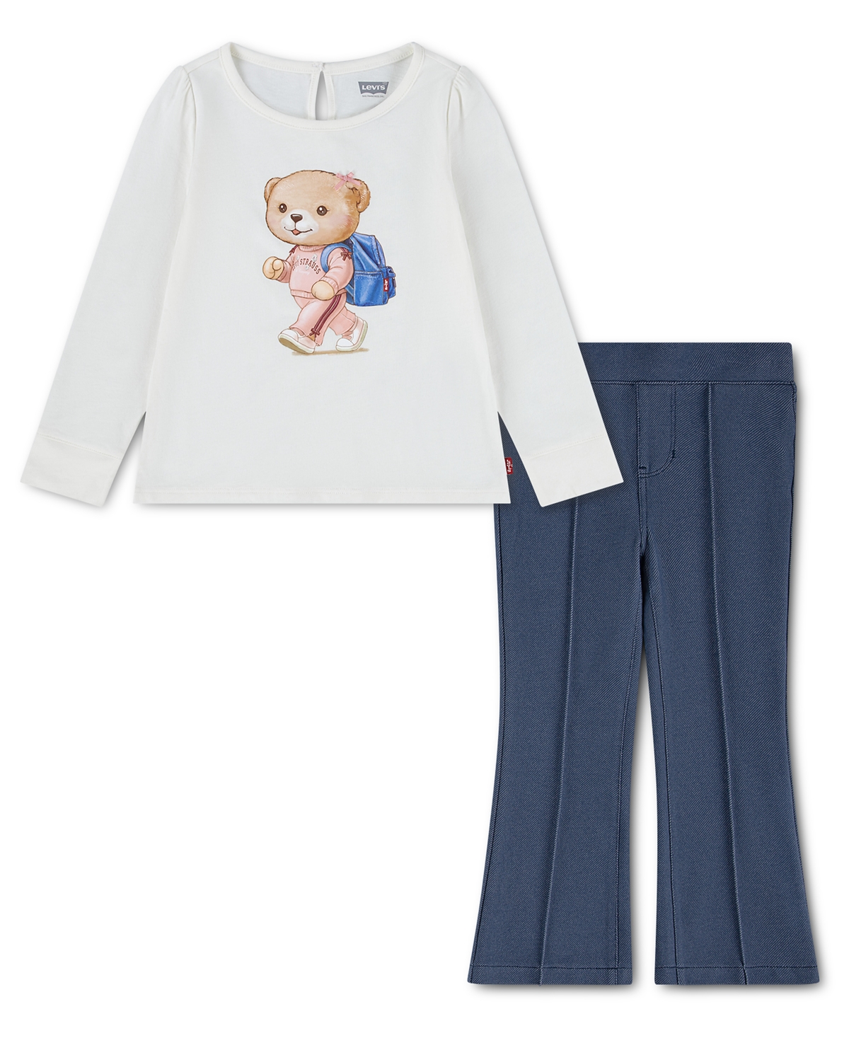 Click here for Levis Toddler Girls 2T-4T Bear Top and Flared Pant... prices