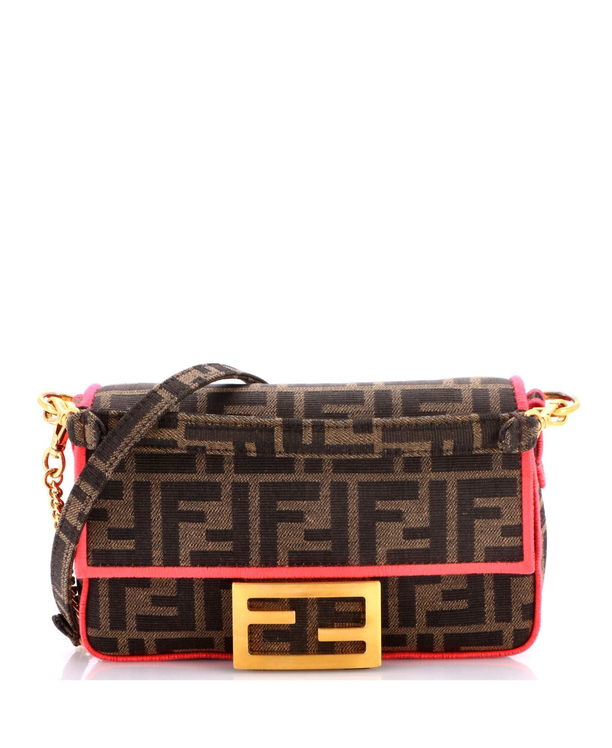 Click here for Pre-Owned Fendi Mini Baguette Nm Bag Zucca Canvas... prices