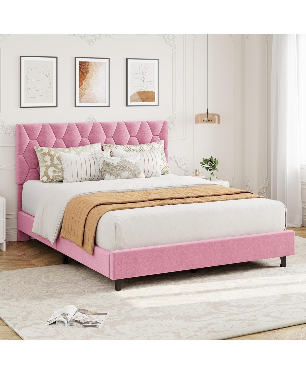 Click here for gaomon Bed Frame with Adjustable Upholstered Headb... prices