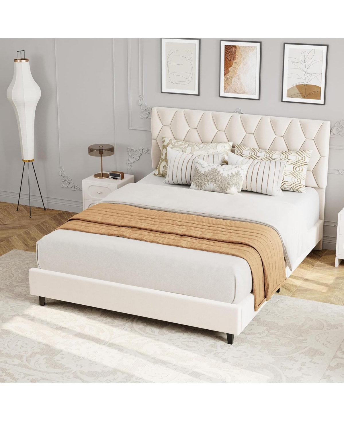 Click here for gaomon Bed Frame with Adjustable Upholstered Headb... prices