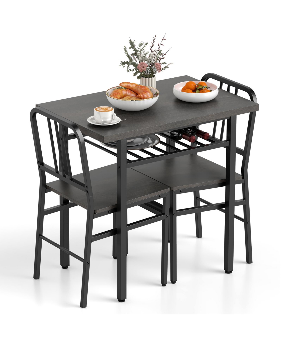 Click here for Slickblue 3 Piece Dining Table Set with Rectangula... prices