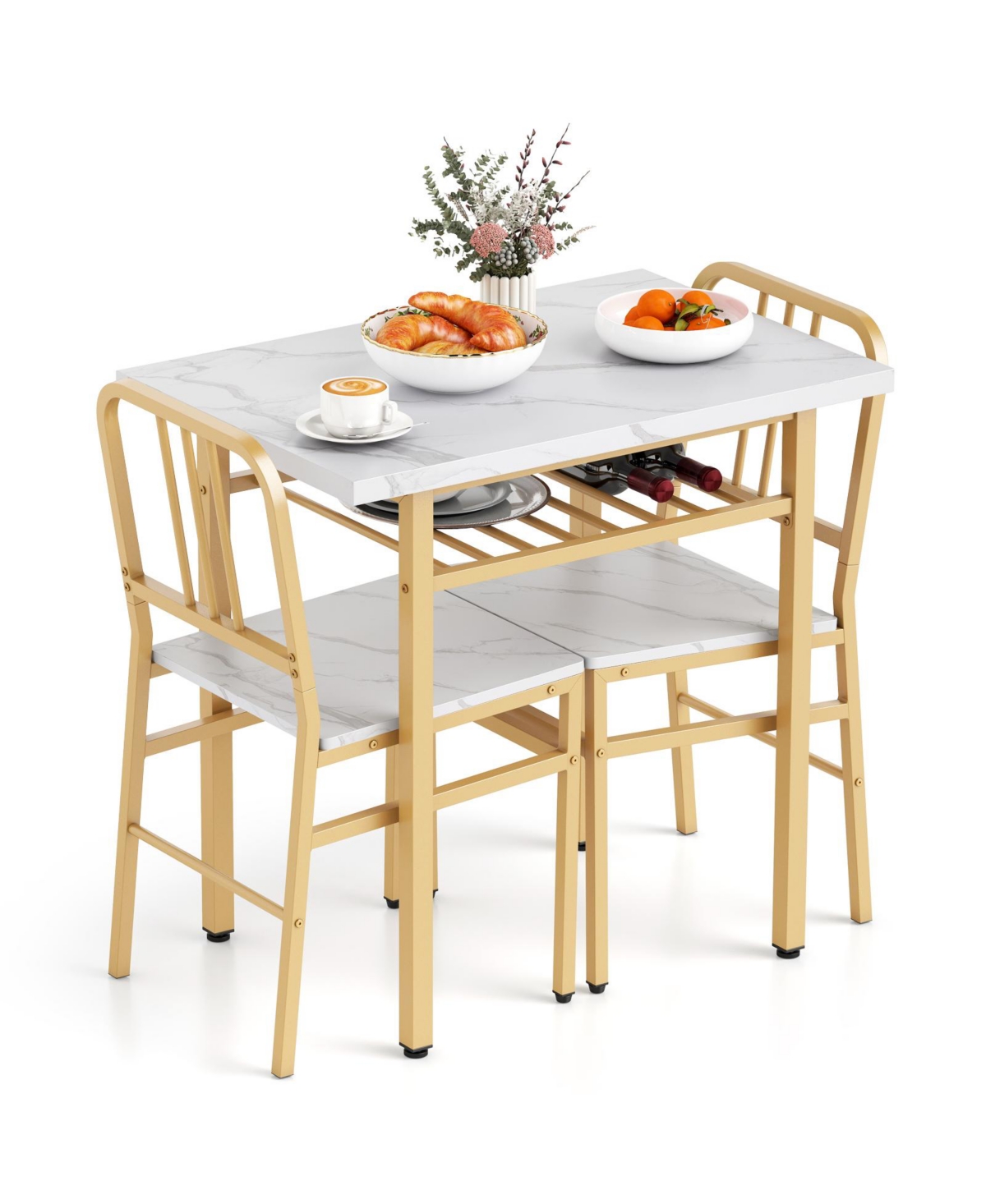 Click here for Slickblue 3 Piece Dining Table Set with Rectangula... prices
