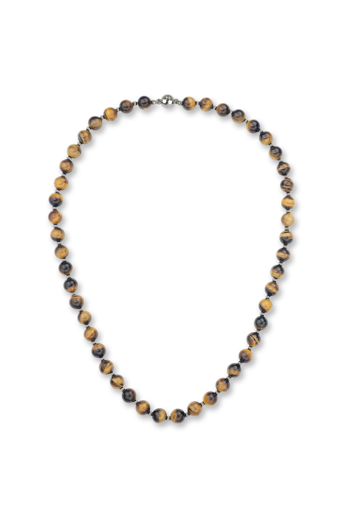 Click here for Classicharms Tigers Eye Beaded Necklace - Silver prices