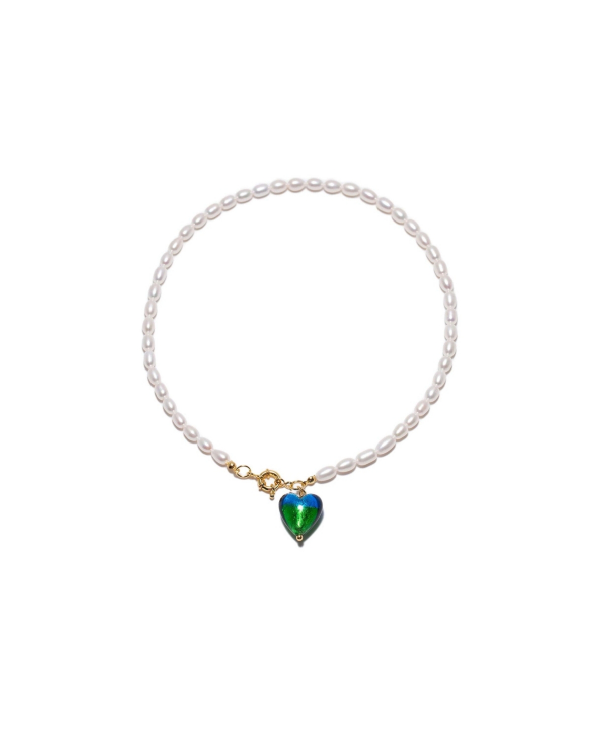 Click here for Esmee Glaze Heart Pendant Baroque Pearl Necklace -... prices