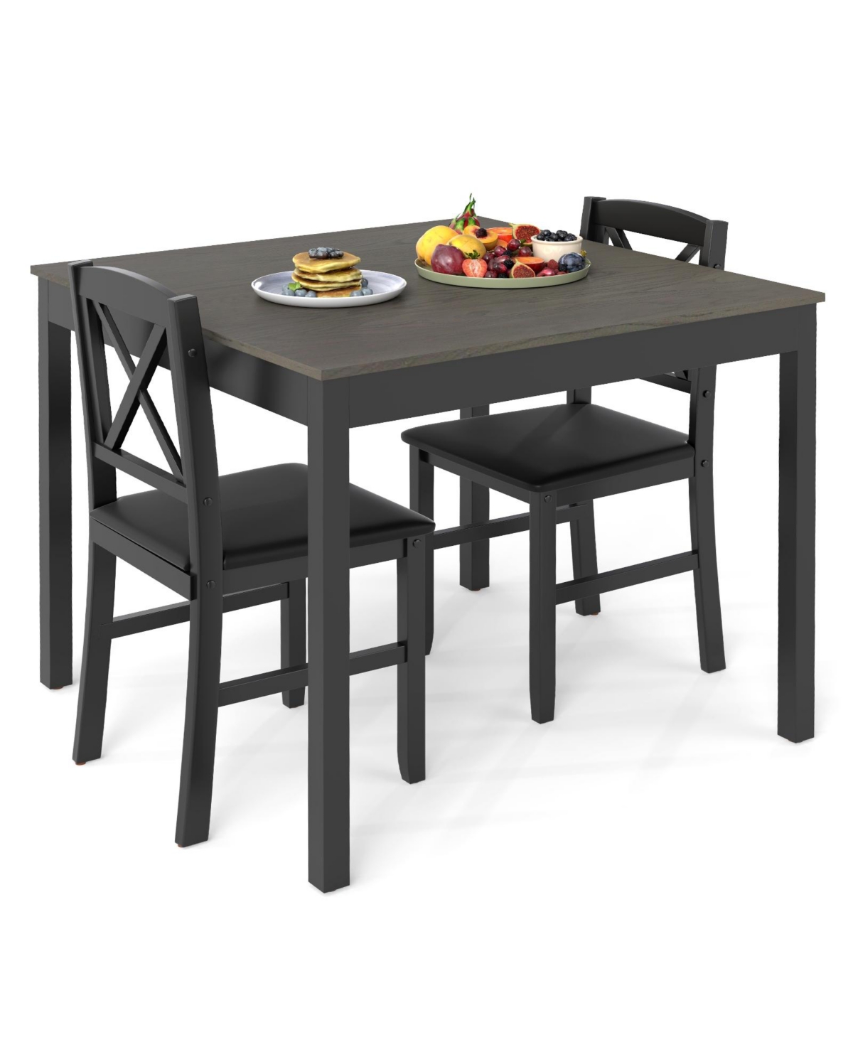 Click here for Slickblue 3 Piece Square Kitchen Table Set Wooden... prices