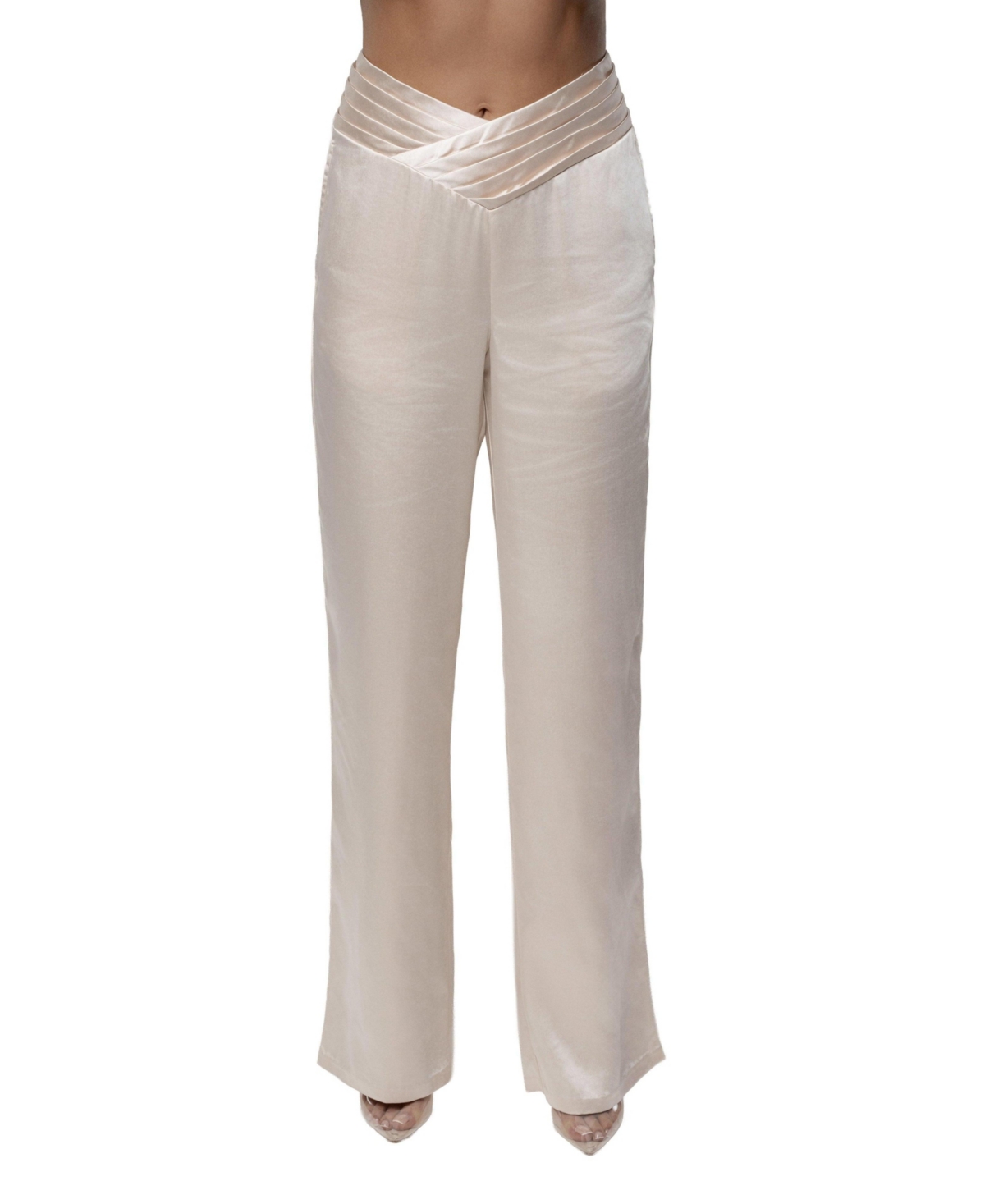 Click here for Jluxlabel Womens True Affection Satin Trouser - Iv... prices