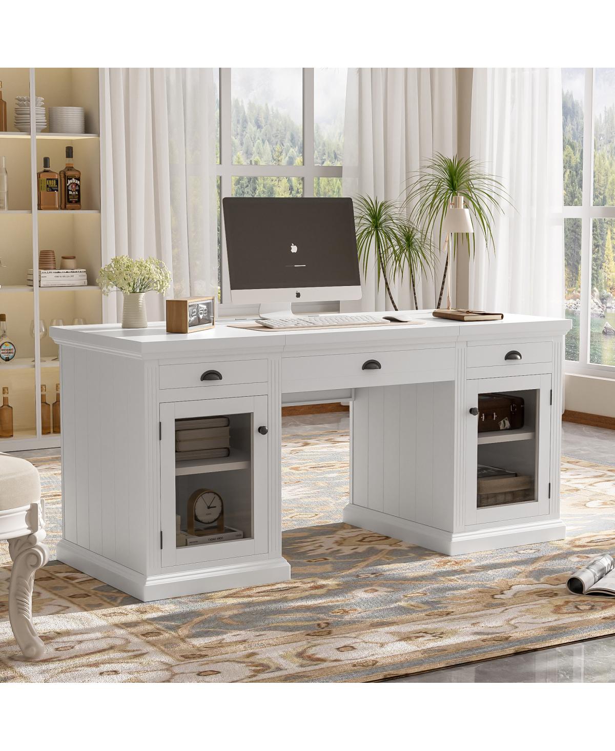 Click here for Streamdale Furniture Modern Executive Desk with St... prices