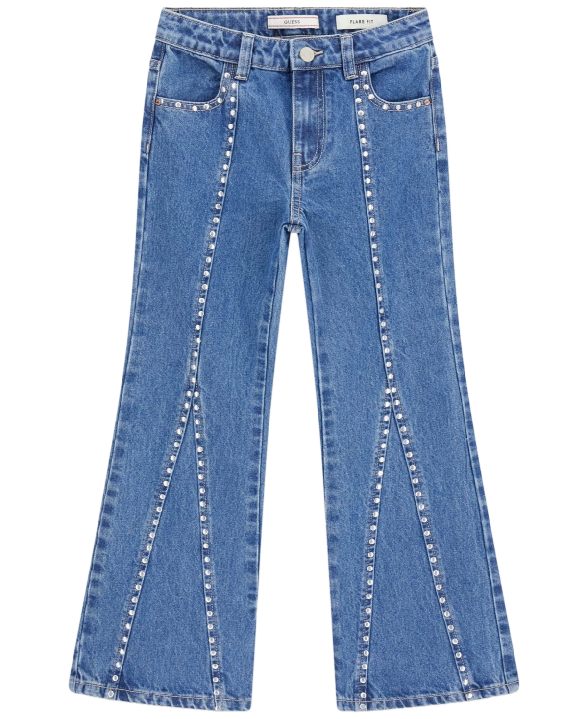 Click here for Guess Girls 7-16 Wide-Leg Denim Jeans - Blue prices