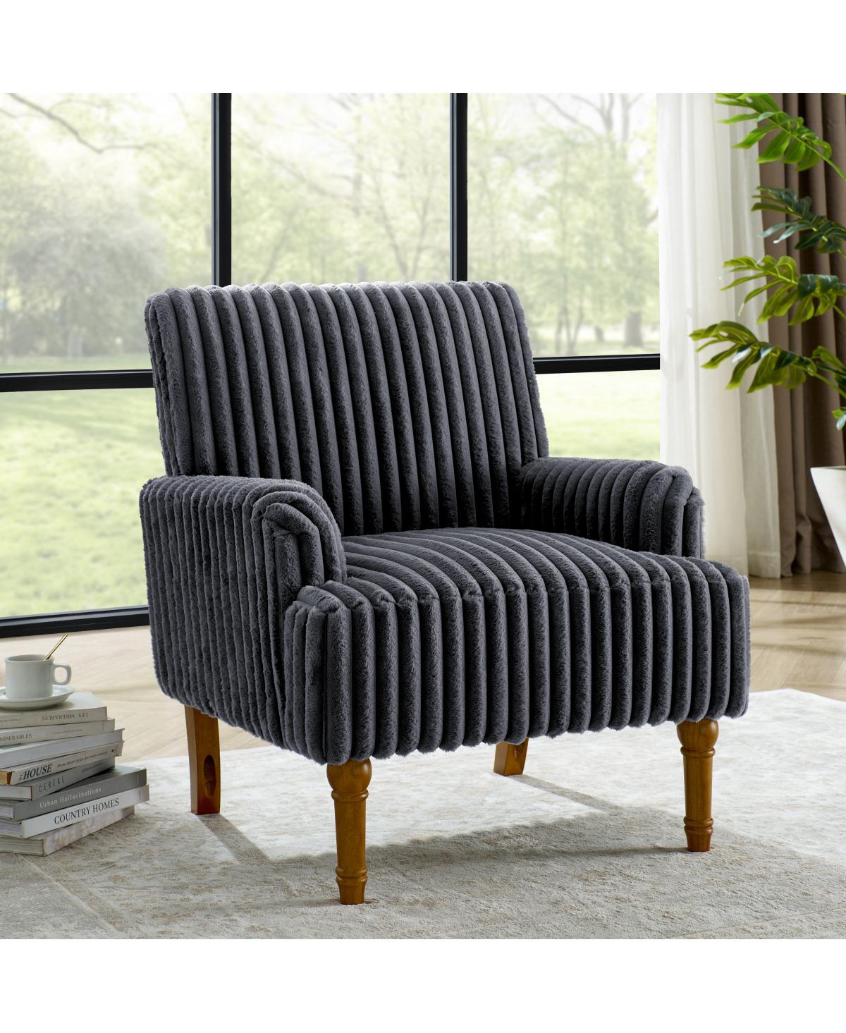 Click here for Streamdale Furniture Corduroy Accent Chair with Wo... prices