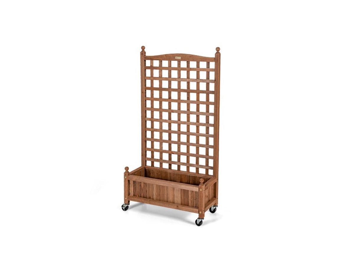 Click here for Lucky One 50 Inch Wooden Planter Box with Trellis... prices