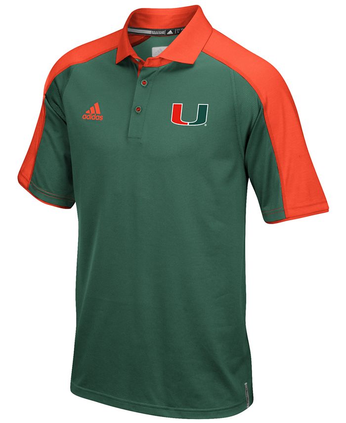 adidas Men's Miami Hurricanes Sideline Polo Shirt - Macy's