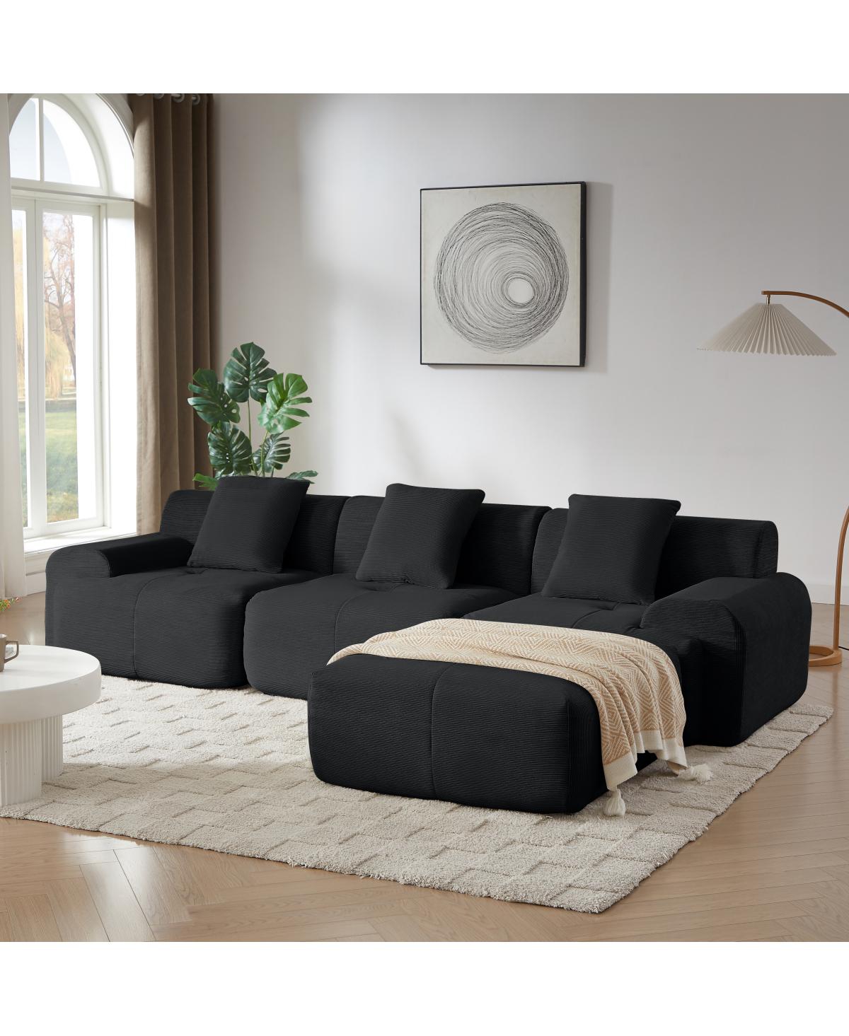 Click here for Streamdale Furniture Modern L-Shaped Corduroy Sect... prices