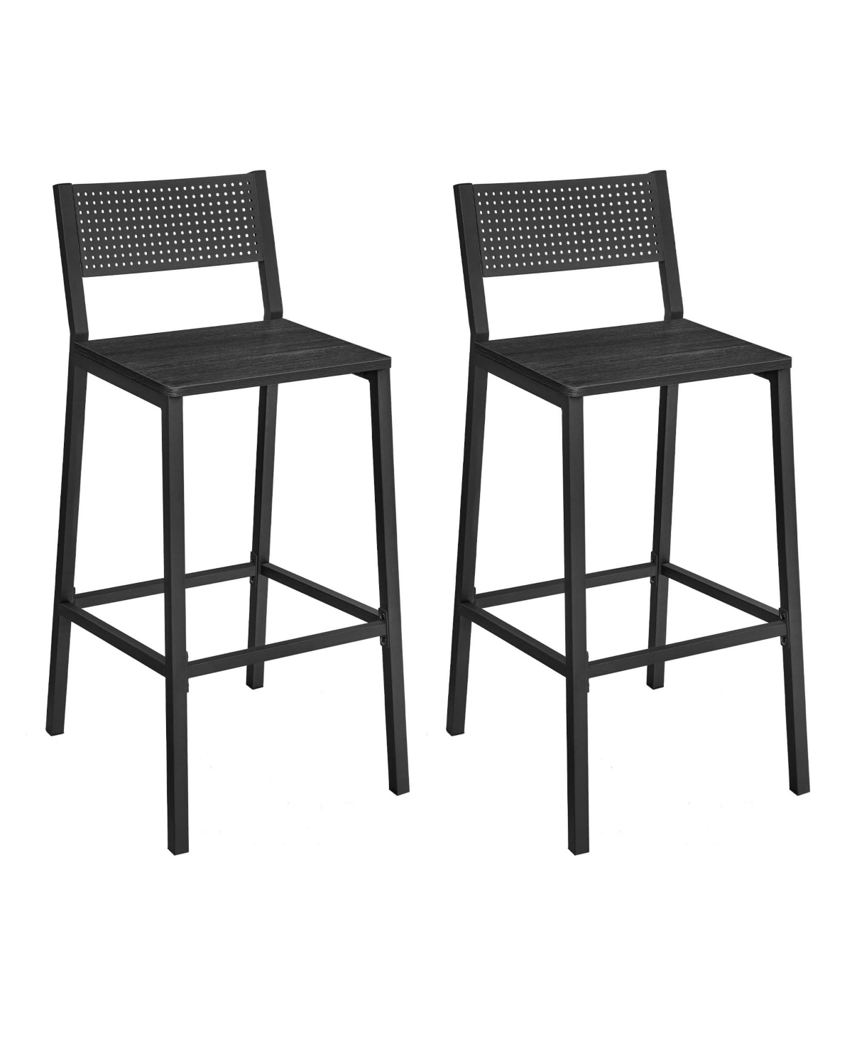 Click here for Slickblue Set of 2 Rustic Industrial Bar Stools wi... prices