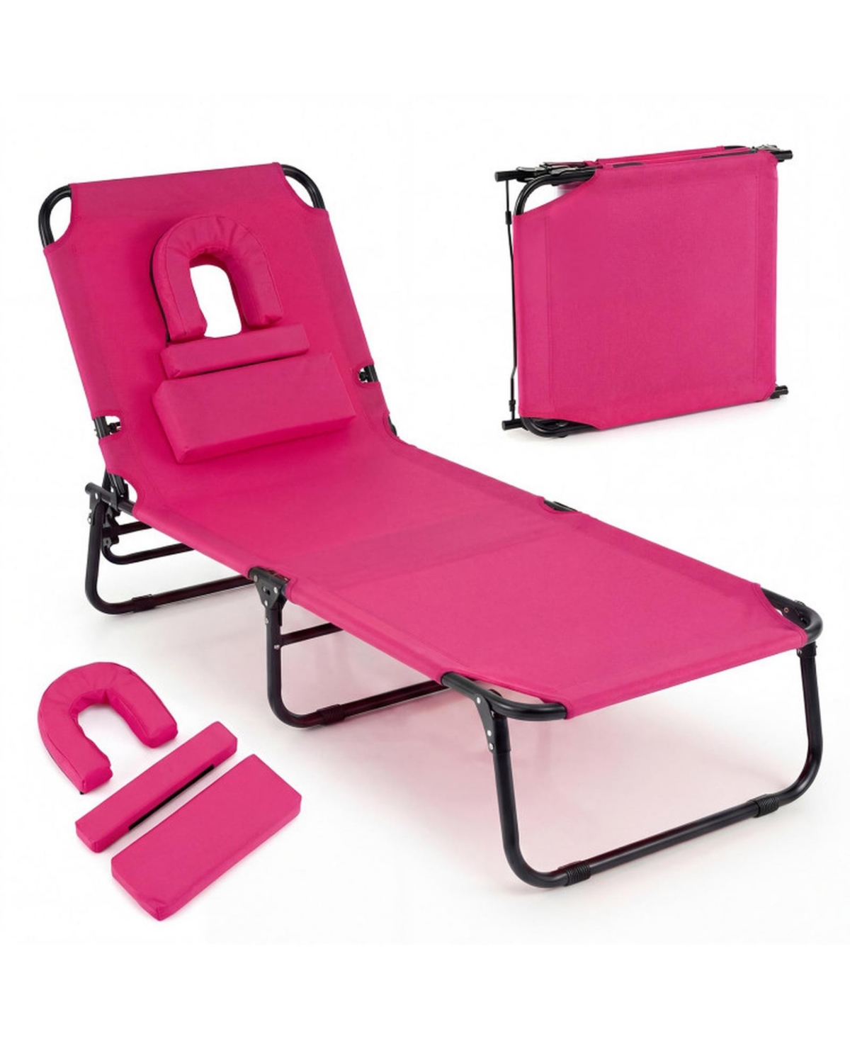 Click here for Sugift Folding Face Down Tanning Chair with Face H... prices
