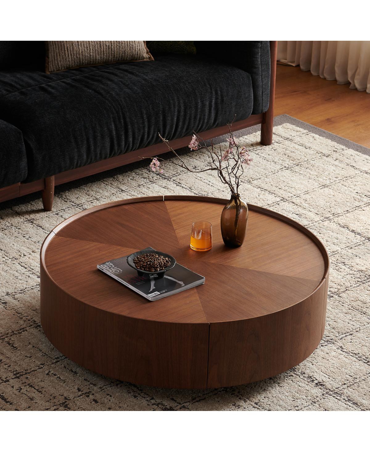 Click here for Streamdale Furniture Walnut Circular Coffee Table... prices