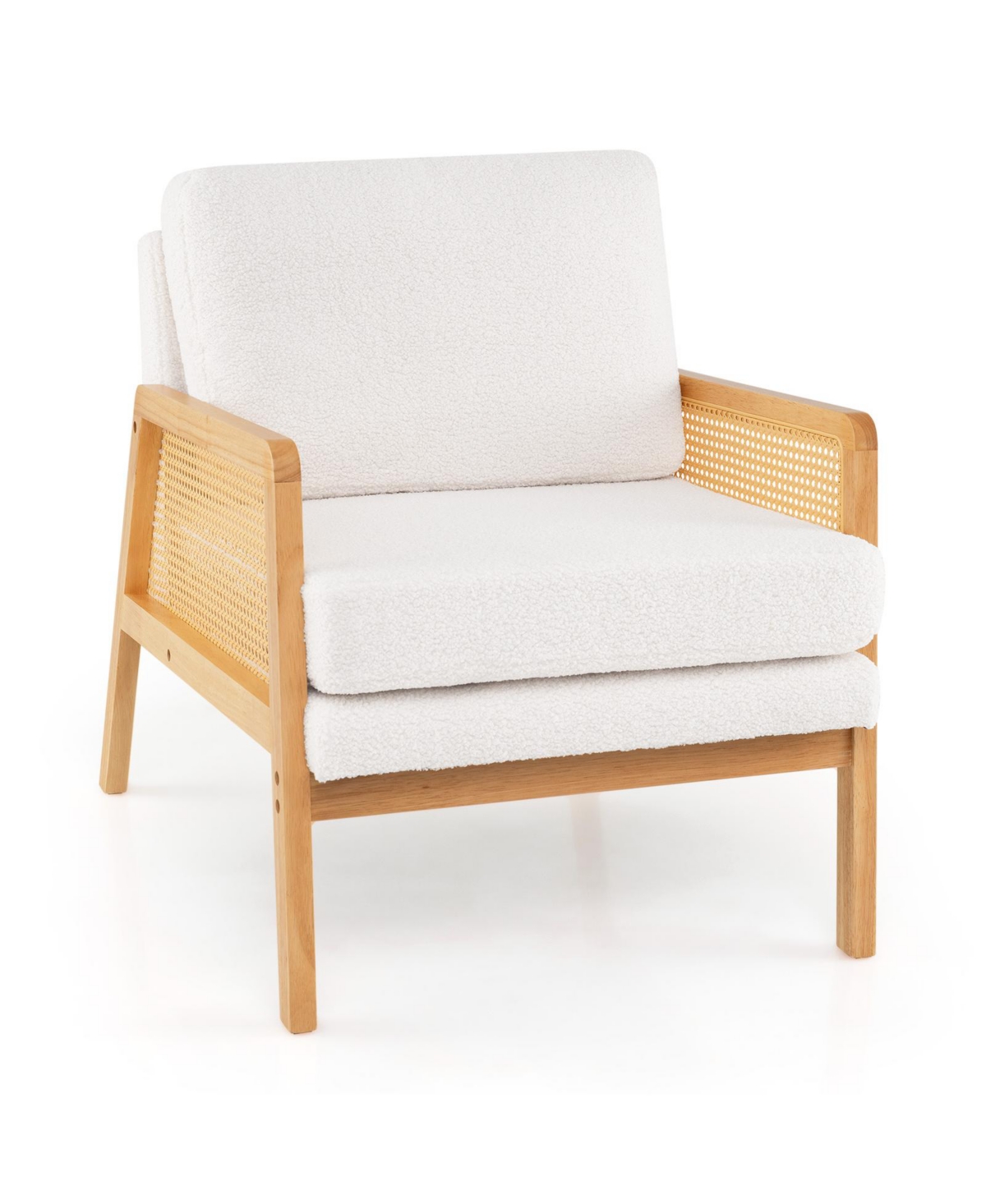 Click here for Sugift Mid Century Modern Accent Chair with Rattan... prices