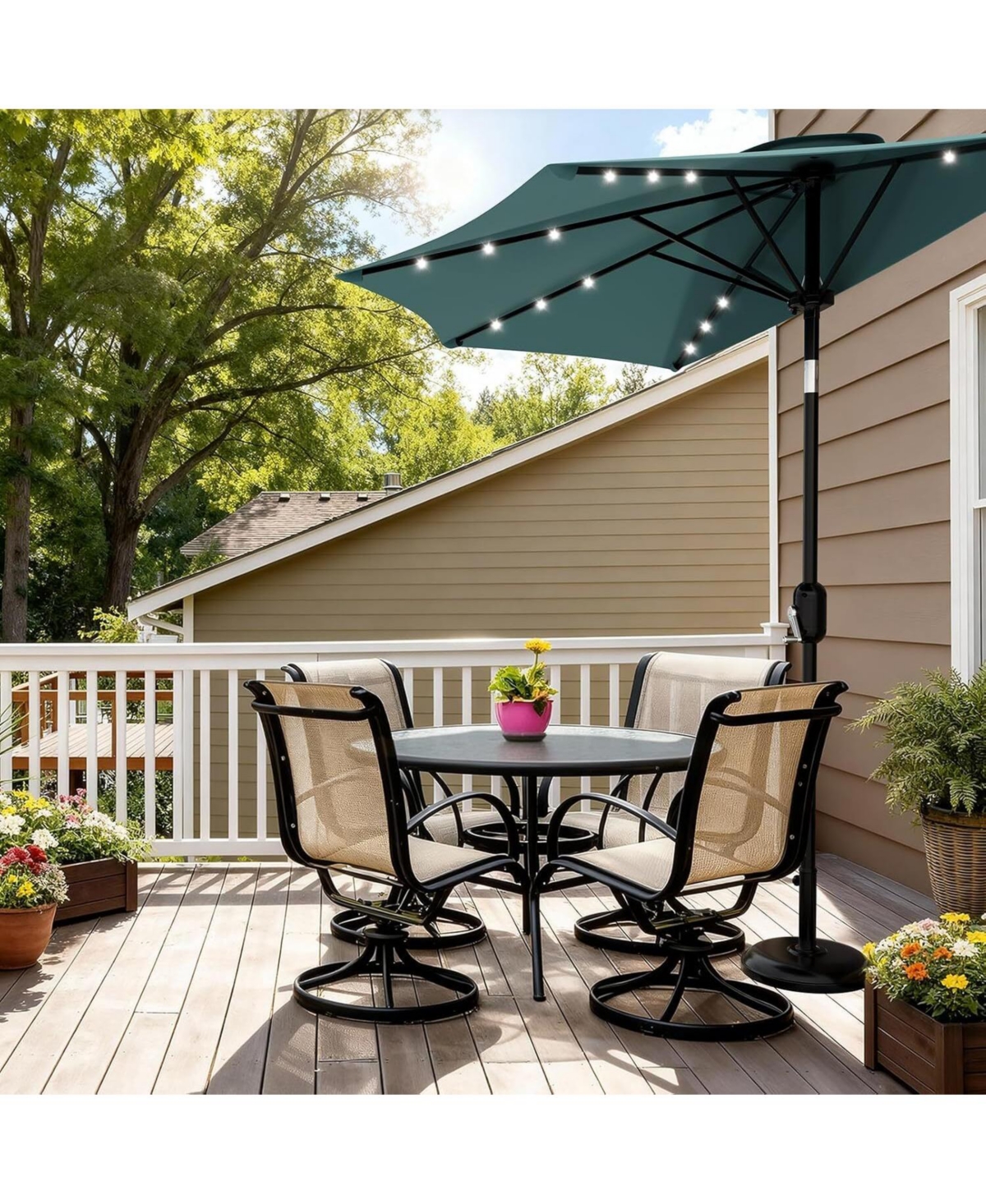Click here for gaomon 9Feet Half Patio Umbrella With Smooth Crank... prices