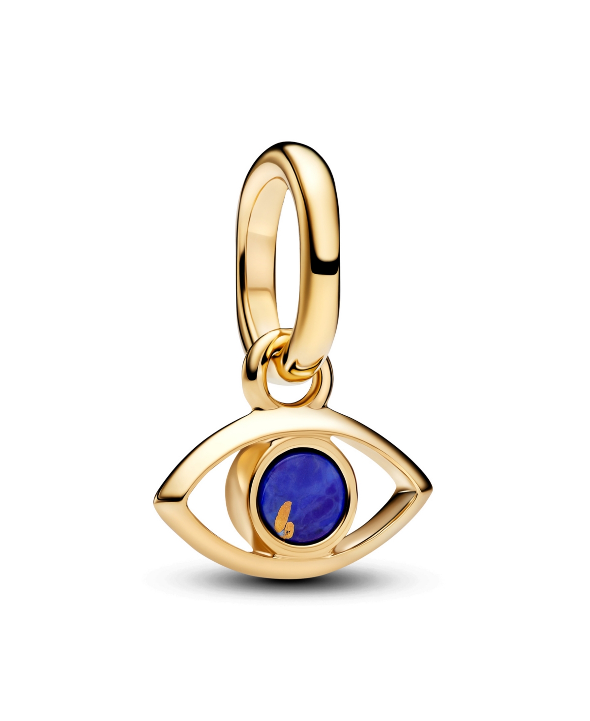 Click here for Pandora Blue Evil Eye Mini Dangle Charm - Gold Pla... prices